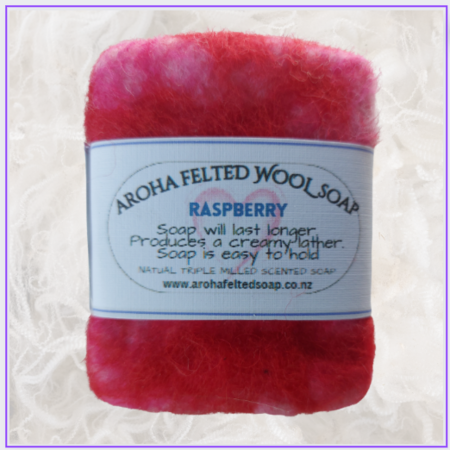 FELTED WOOL SOAP Raspberry - Visit Our Online Gift Shop